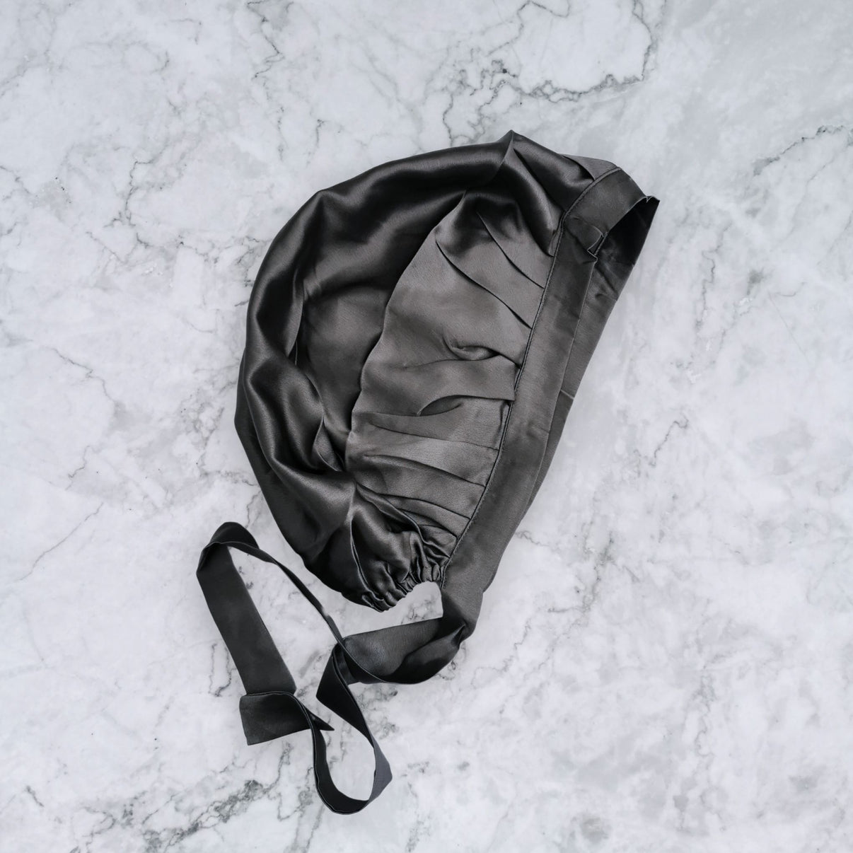 Silk bonnet for sleeping - Charcoal Grey – Hair Wrap Heaven